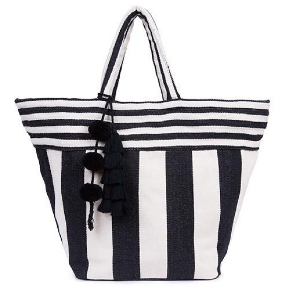 jadetribe | Bags | New Jadetribe Valerie Black White Stripes | Poshmark